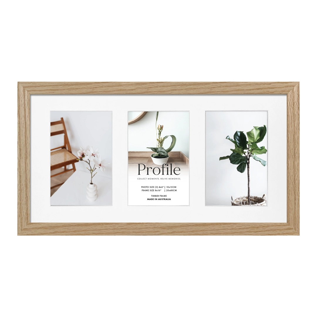 Profile Elegant Collage Photo Frame – Natural Oak | PhotoXpert – PHOTOXPERT